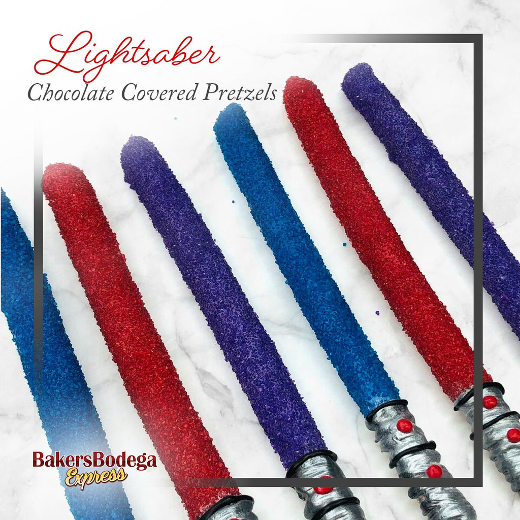 Lightsaber Chocolate Covered Pretzel Rods – Bakers Express
